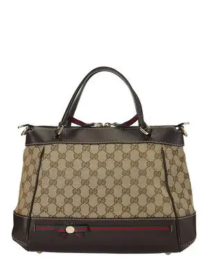 Gucci Gucci Original GG Mayfair Convertible Handbag Beige
