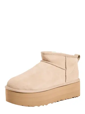 UGG Classic Ultra Mini Platform Boots - Sand