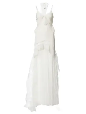 David Koma Bridal Lace-trimmed Gown - White