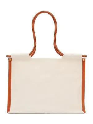 Isabel Marant Logo Tote Bag - Ecru/cognac