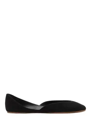 THE ROW Gemma Suede Ballet Flats - Black