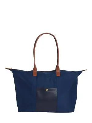 Harrods Medium Nylon Tote Bag - Navy