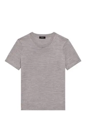 Theory Theory Regal Merino Wool T-Shirt Gray