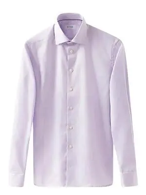 Eton Cutaway-collar Single-cuff Slim-fit Cotton-twill Shirt - Mid Purple