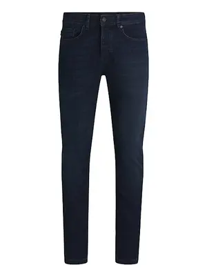 BOSS Slim-fit Stretch-denim Jeans - Navy