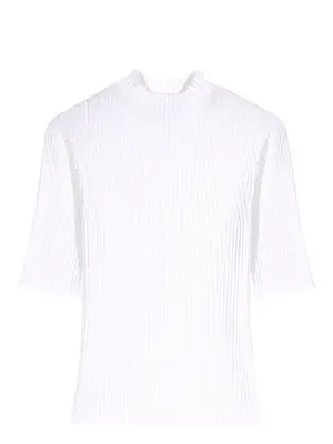 Maje Stretch-cotton Jumper - Blanc