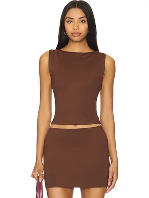 LOVERS AND FRIENDS Lainey Top - Brown