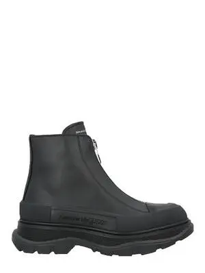 Alexander McQueen Ankle Boots In Calfskin Black