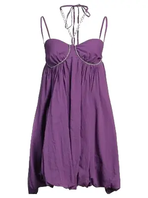 VICOLO Mini Balloon Dress - Purple