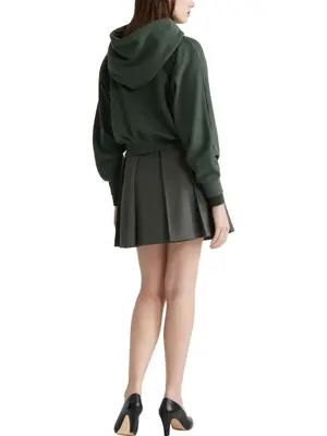 Patou Pleated Mini Skirt - Green