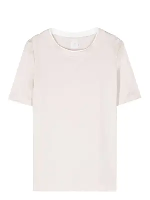 Eleventy Layered Detail T-shirt - Neutrals