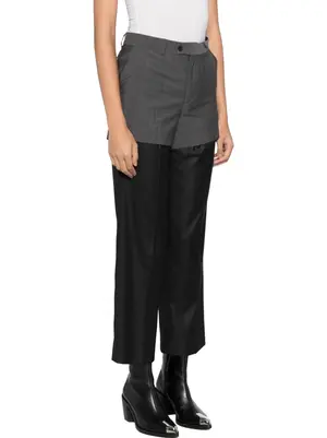 BETTTER Layered Straight Trousers - Black
