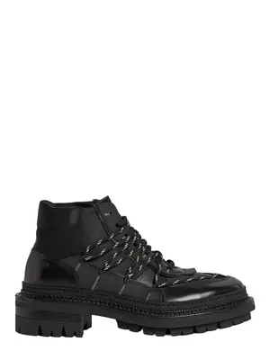 Dsquared2 DSQUARED2 Panelled Leather Boots Black