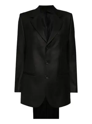 BETTTER Single-breasted Straight Suit - Black