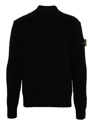 Stone Island Compass Badge 3d-knit Jumper - Black