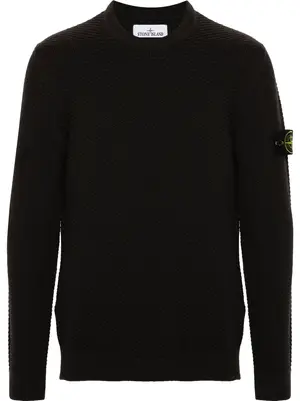 Stone Island Stone Island Compass Badge Wool Jumper Brown