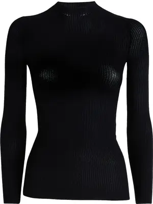 Balenciaga Crew-neck Knitted Jumper - Black