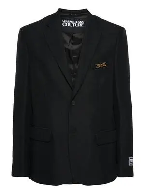 Versace Logo-appliqué Blazer - Black