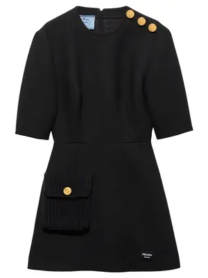 Prada Natté Mini Dress - Black