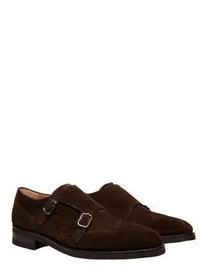 Bally Suede Monk Shoes - Brown