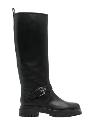 GIANVITO ROSSI Buckled Knee-high Boots - Black