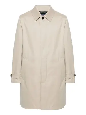 Brioni Cotton Coat - Neutrals