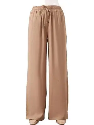 MIZALLE Mizalle Wide Leg Pants Beige