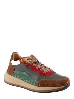 SPRING STEP SHOES Spring Step Booker Color Blocked Sneakers Olive Multi