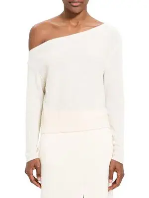 Theory One-shoulder Cashmere Sweater - Ivory