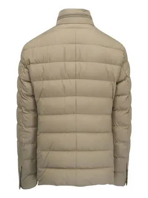 Moncler Logo-patch Puffer Jacket - Neutrals
