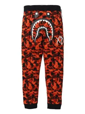 A BATHING APE X Xo Camo Shark Slim Sweat Pants - Orange