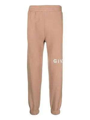 Givenchy Logo-print Cotton Track Pants - Brown