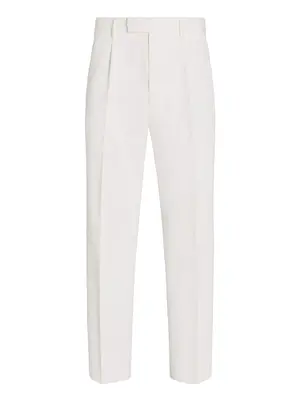 Zegna Pleated Trousers - White