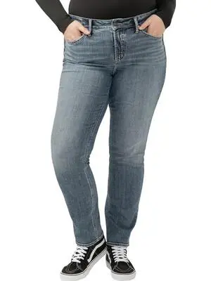 SILVER JEANS CO. Suki Straight Leg Jeans - Indigo