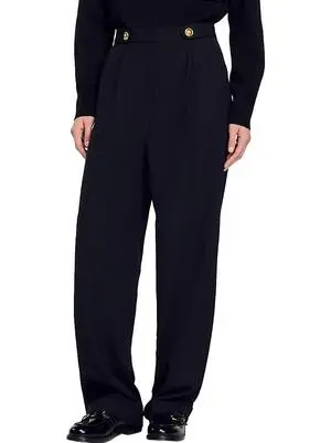 SANDRO Tosca Wide Leg Trousers