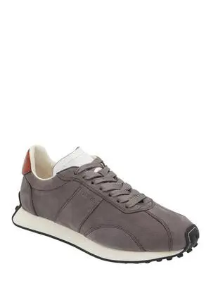 TOD'S Leather Sneakers - Grigio Mouse/bianco/bruciato