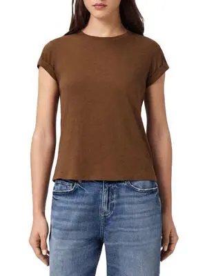 ALLSAINTS Anna Cotton T-shirt - Cognac Brown