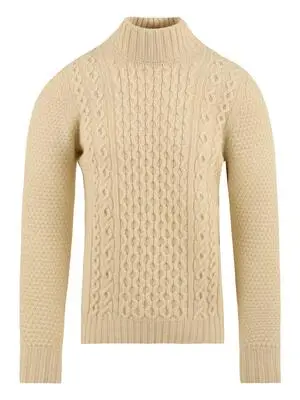 DRUMOHR Lambswool Turtleneck Sweater Milk