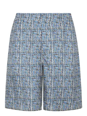 Fendi Printed Silk Shorts - Blue