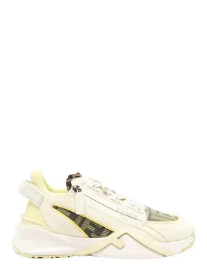 Fendi Flow Leather Sneakers - White