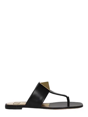 VALENTINO Valentino Garavani One Stud Leather Thong Sandals