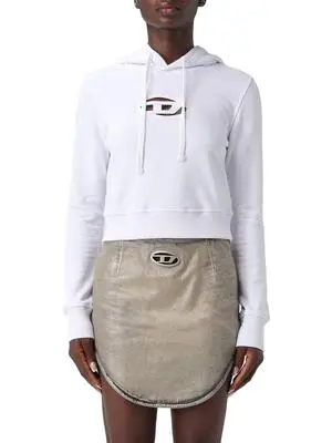 DIESEL Cropped Hoodie White