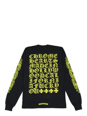 Chrome Hearts Made In Hollywood Long Sleeve T-shirt - Black/yellow