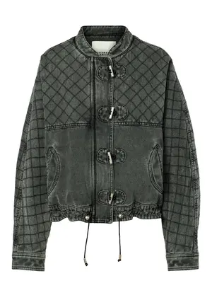 Isabel Marant Celiany Quilted Denim Jacket - Grey