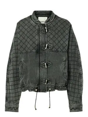 Isabel Marant Étoile Celiany Quilted Denim Jacket - Grey