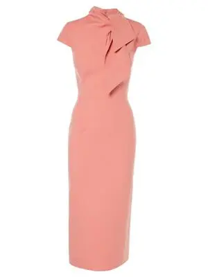 Oscar De La Renta Wool-blend Midi Dress - Red