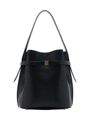 TOTEME Belted Bucket Bag - Black