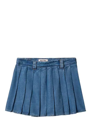 Miu Miu Denim Miniskirt - Navy