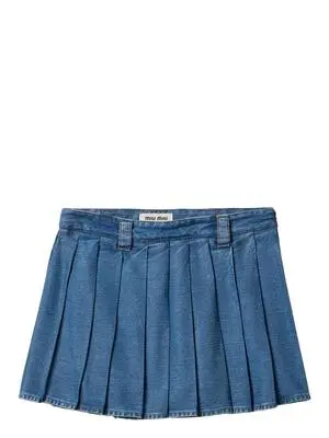 Miu Miu Denim Miniskirt - Navy