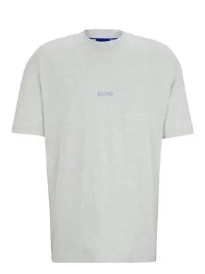 Hugo Logo-print Relaxed-fit Cotton T-shirt Xxl - Open Grey